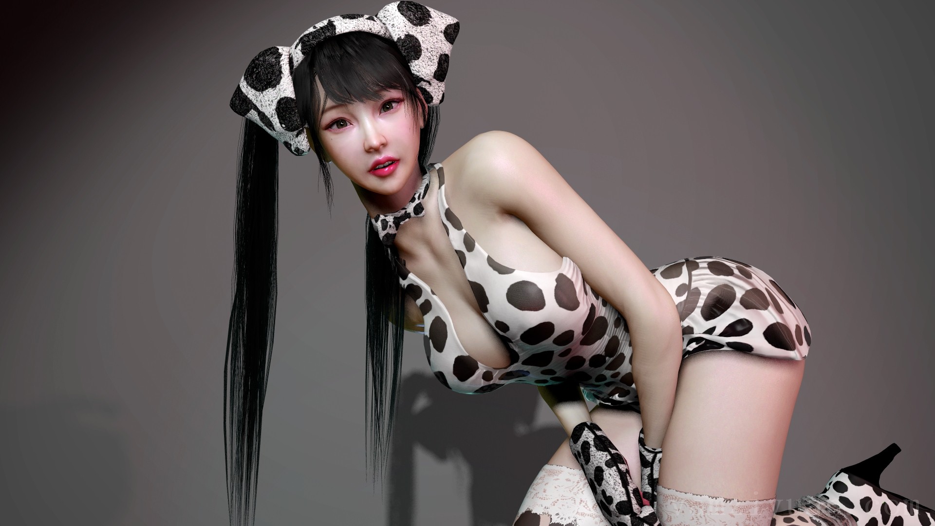 VAM资源网 - Carol 漂亮妹妹奶牛装Cos